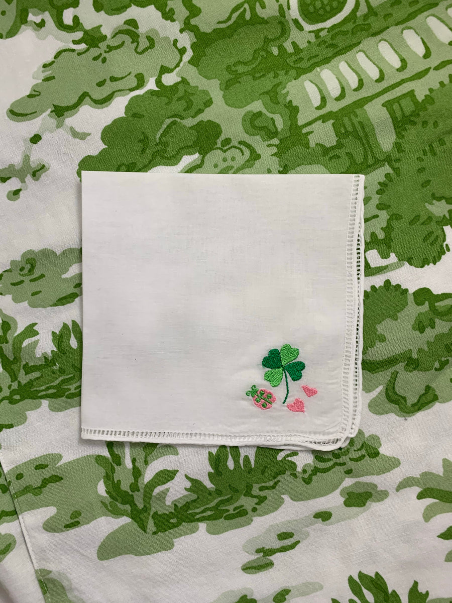 Linen Spoke Edge Hanky – Meadow Lane Monograms